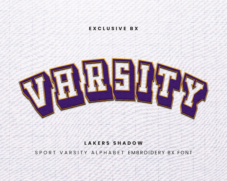 Varsity Embroidery Font, Font, Modern Font, Embroidery Font, Bold Font ...