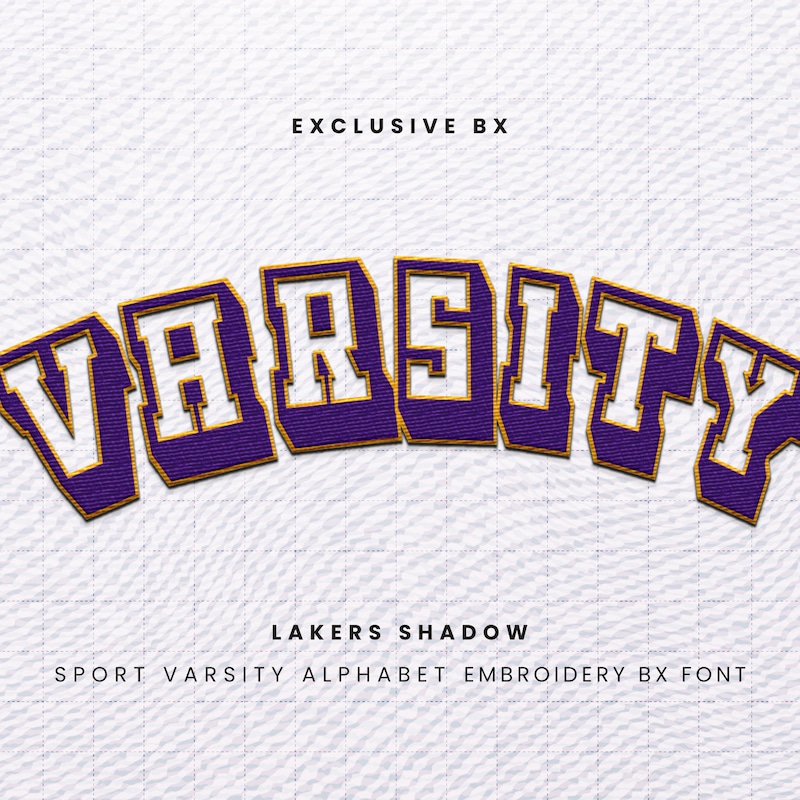 Varsity Embroidery Font - Etsy