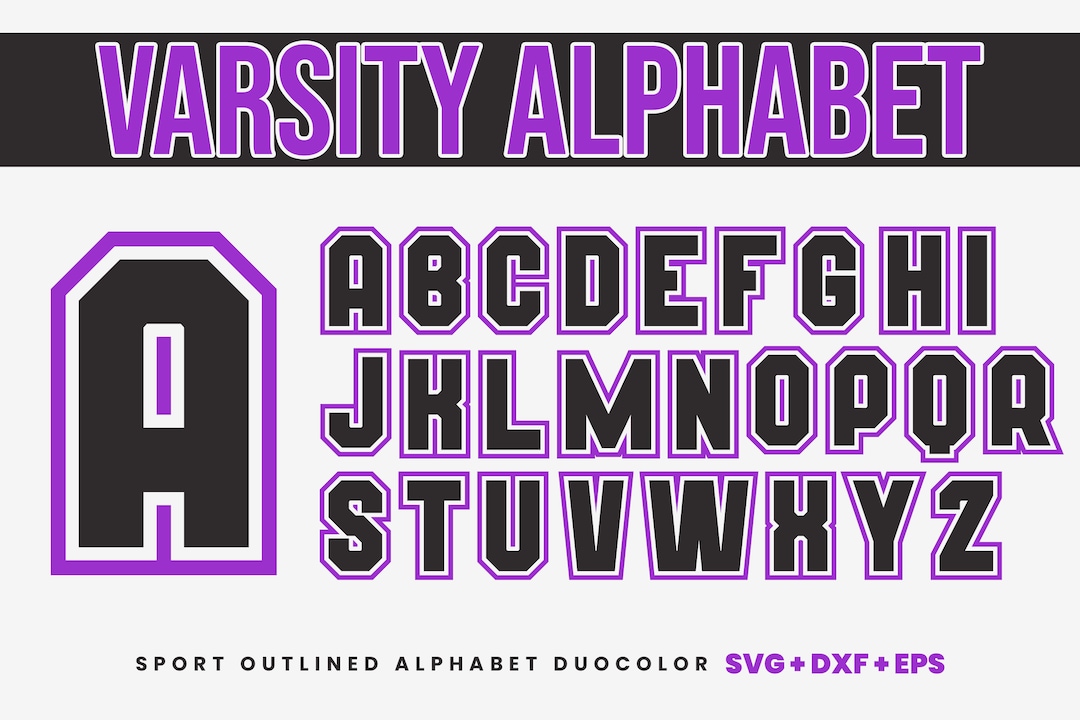 Modern Varsity Font SVG Varsity Jacket Sports Font SVG - Etsy
