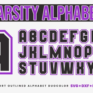 Modern Varsity Font SVG Varsity Jacket Sports Font SVG - Etsy