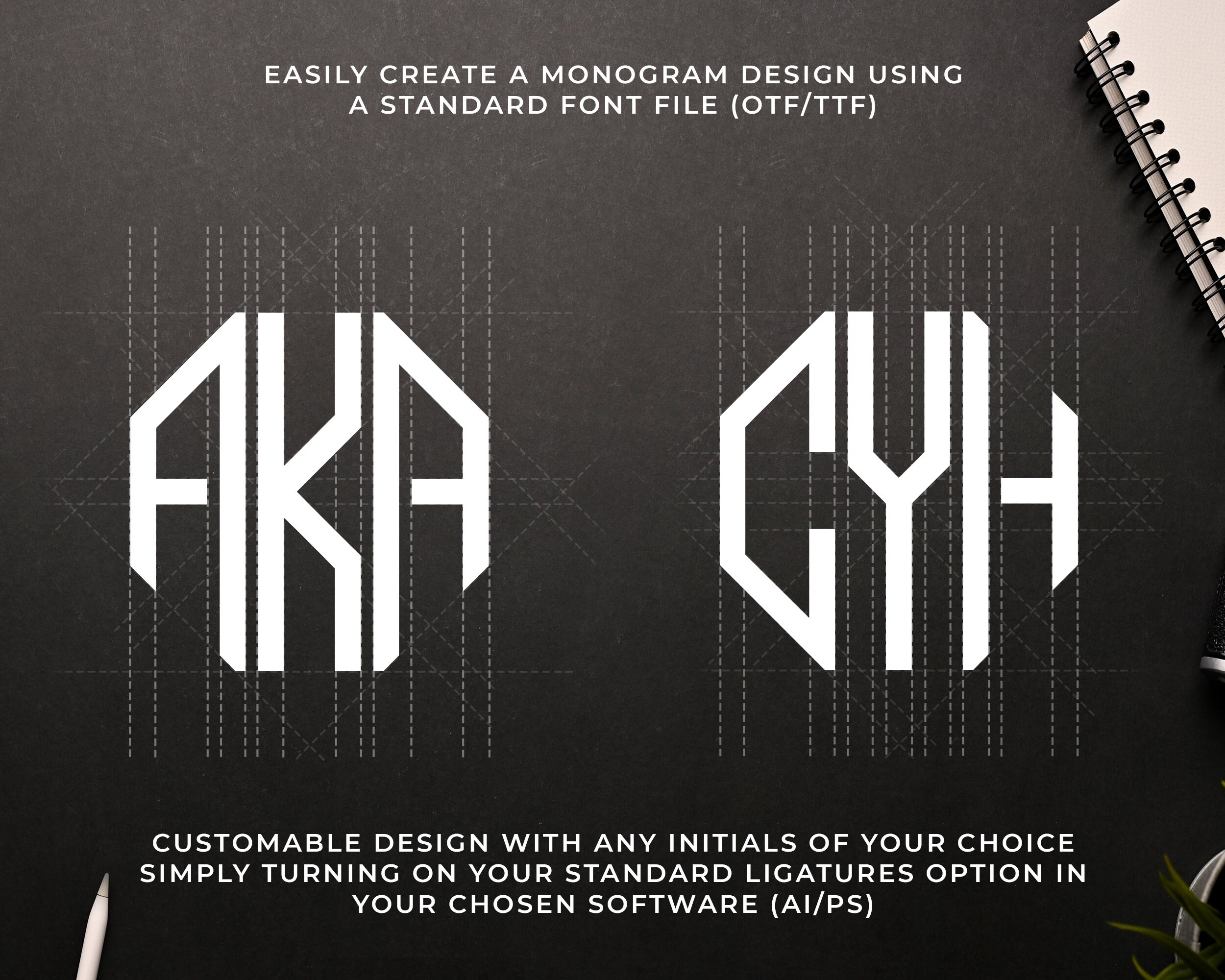 Monogram Font, Monogram SVG, Monogram, Font, Empire Monogram Font ...