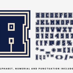 Modern Varsity Font SVG, Varsity Letter Font, Varsity Fonts, Varsity ...