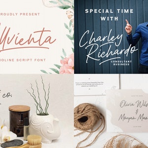 Modern Cursive Font Bundle, Cursive Font, Calligraphy Font, Script Font ...