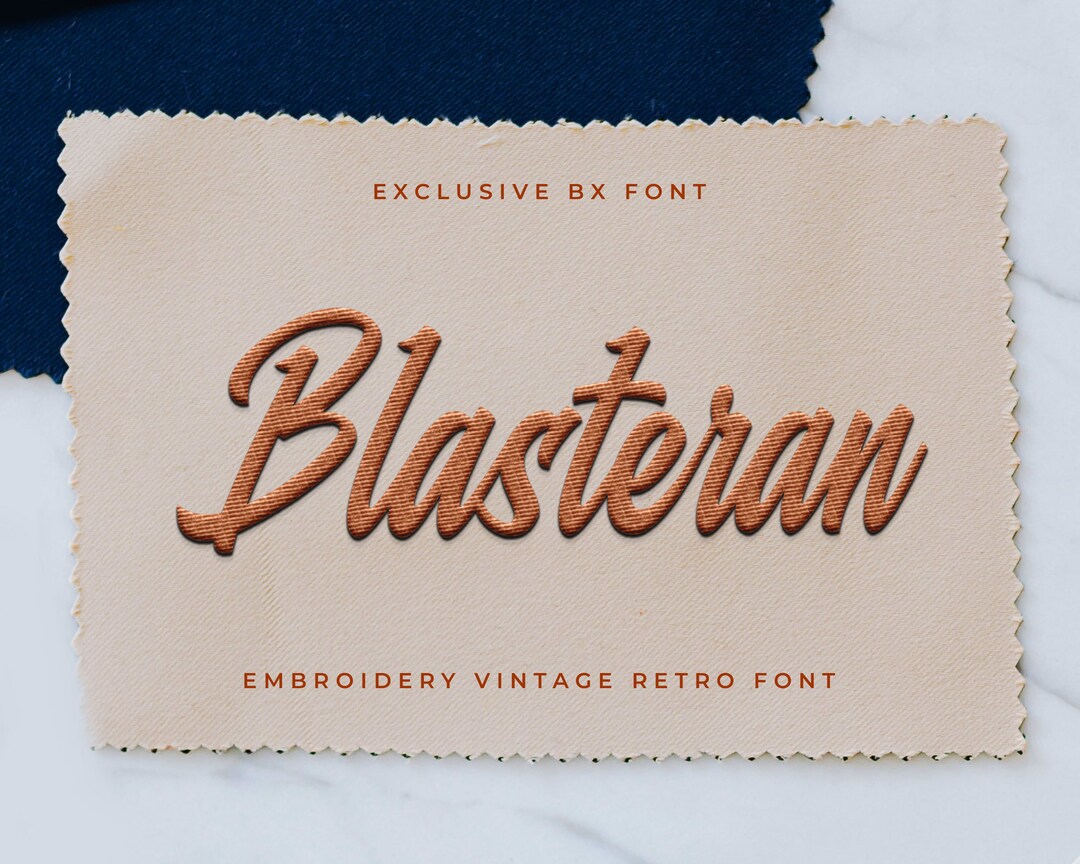 Modern Embroidery Font, Embroidery Font, Font, Modern Font, Embroidery ...