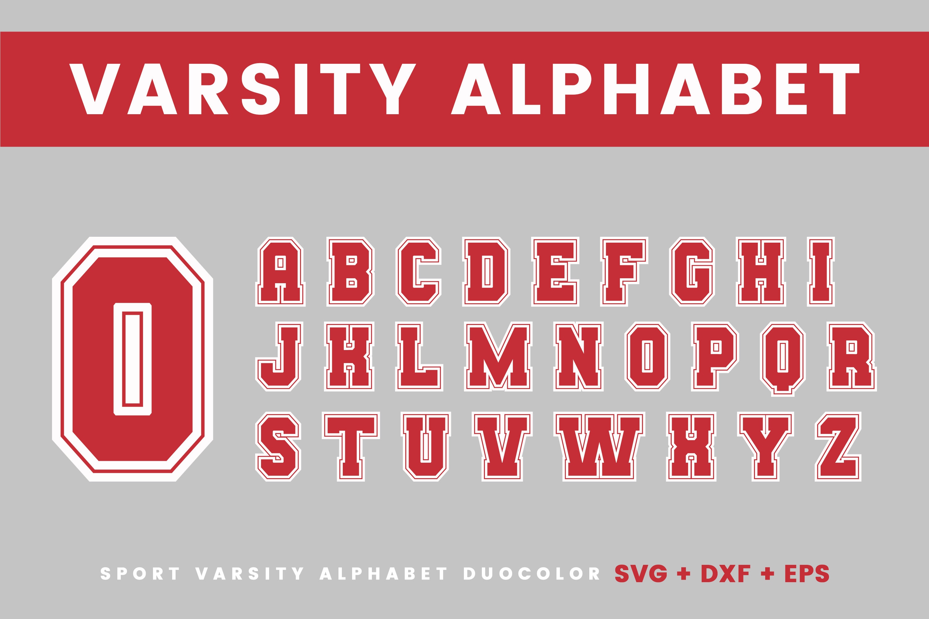Modern Varsity Font SVG, Varsity Fonts, Varsity Letters, Block Font ...
