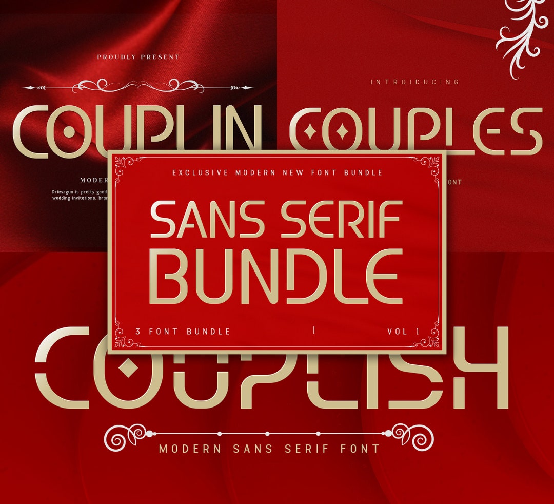 Modern Font, Sans Serif Font, Font Bundle, Font Collection - Bundle ...