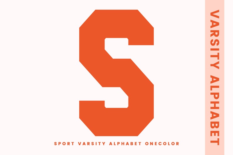 Modern Varsity Font SVG Varsity Letter Sports Font Retro - Etsy