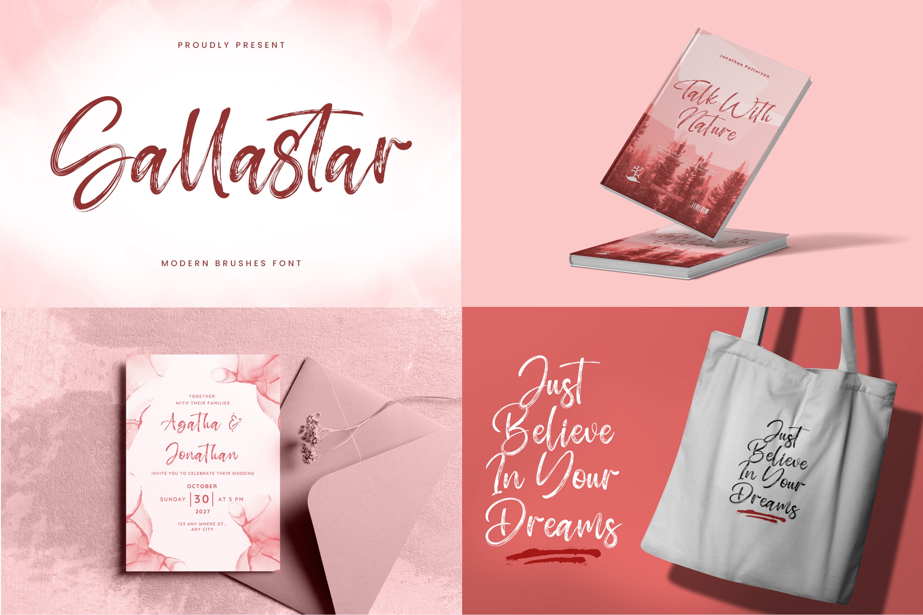 Modern Brush Font Bundle Brush Font Paint Brush Font Modern - Etsy