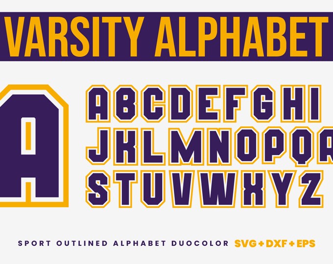Modern Varsity Font SVG, Font SVG, Modern Fonts, Sports Font, Varsity Letters, Varsity Style ...