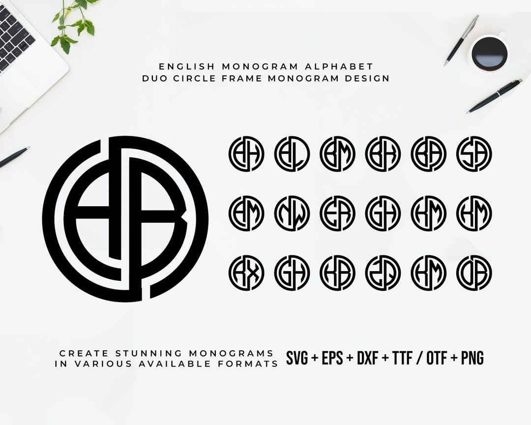 Monogram Font, Calligraphy Font, Cursive Font, Wedding Font Svg, Heart ...