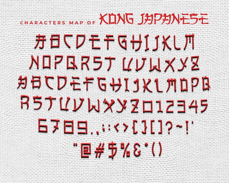 Modern Embroidery Font Bundle, Chinese Font, Modern Font, Commercial ...