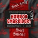 Modern Horror Embroidery Font Bundle, Embroidery Font, Groovy Font ...