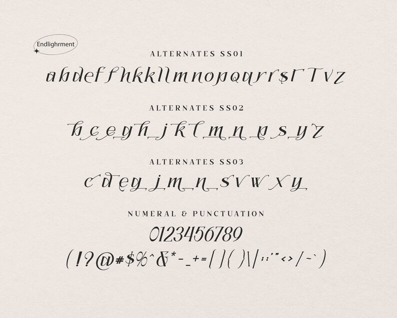 Endlightment Elegant Serif Font, Modern Typography (TTF, OTF, WOFF) - Etsy