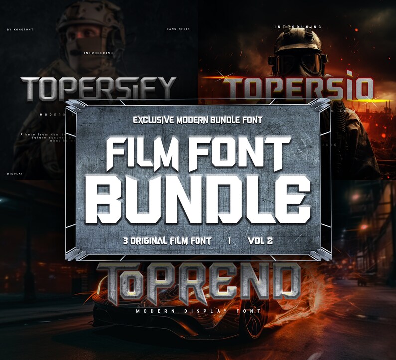 Modern Font, Film Font, Font Bundle, Artistic Font, Design Fonts ...