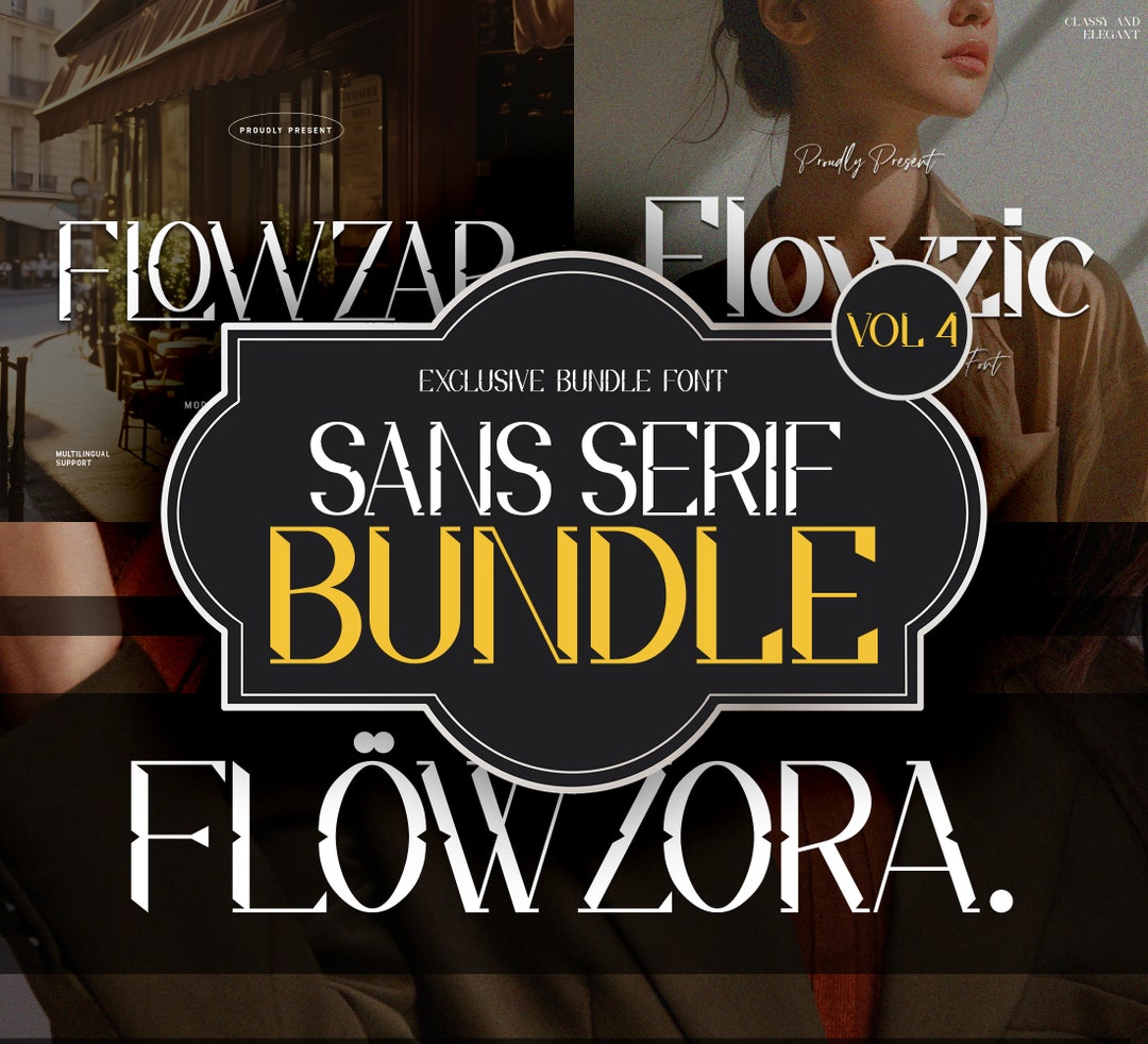 Sans Serif Font Bundle Vol 4 – Modern Typeface Collection (TTF, OTF ...