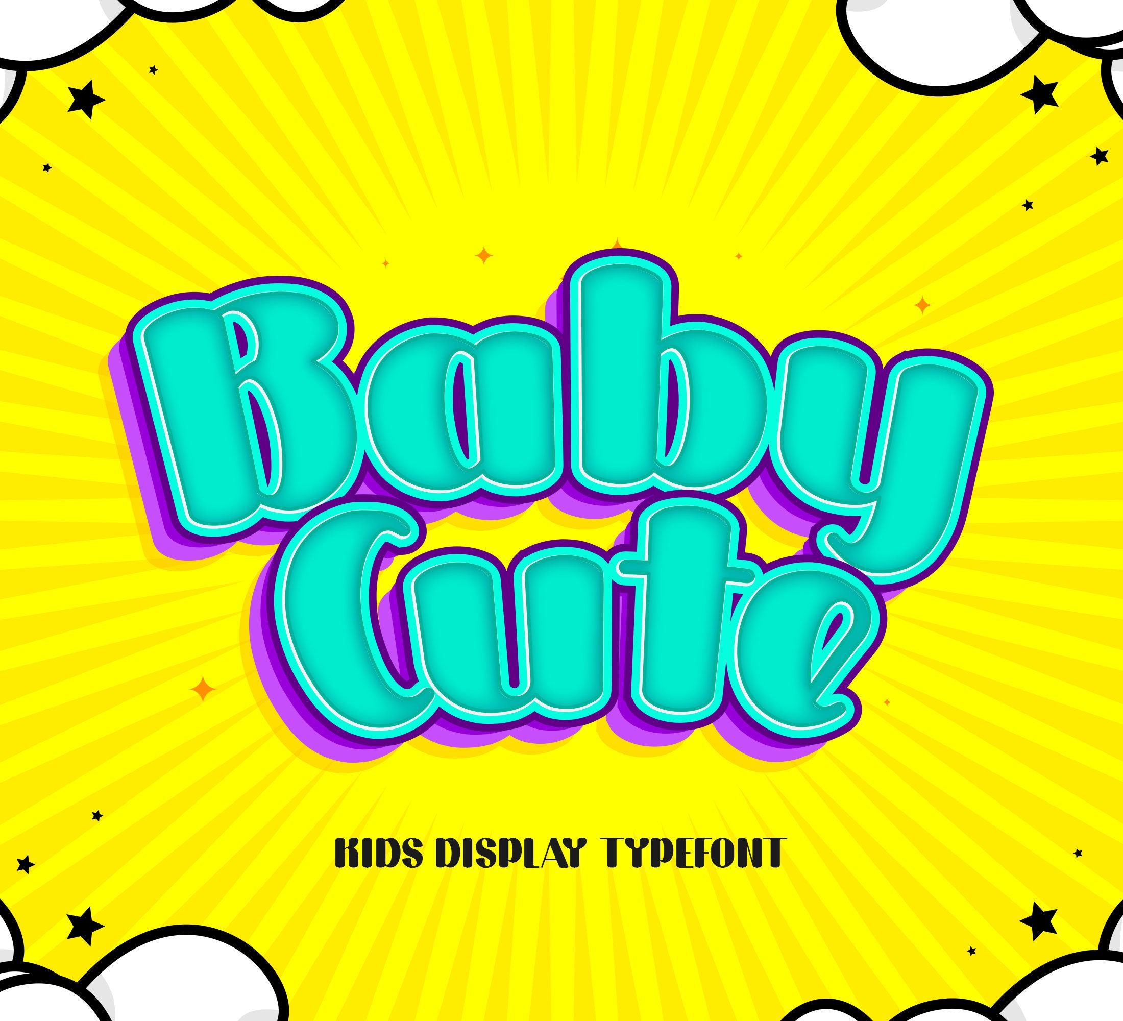 Modern Font, Kids Typeface, Playful Font, Creative Kids Font Baby Cute ...