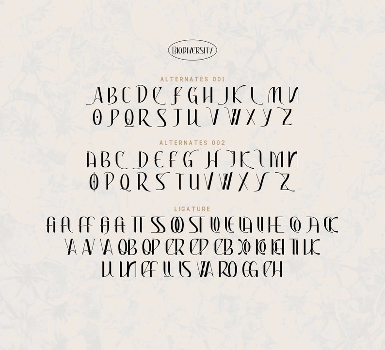 Modern Font, Sans Serif Font, Biodiversity Font, Eco Friendly Typeface ...