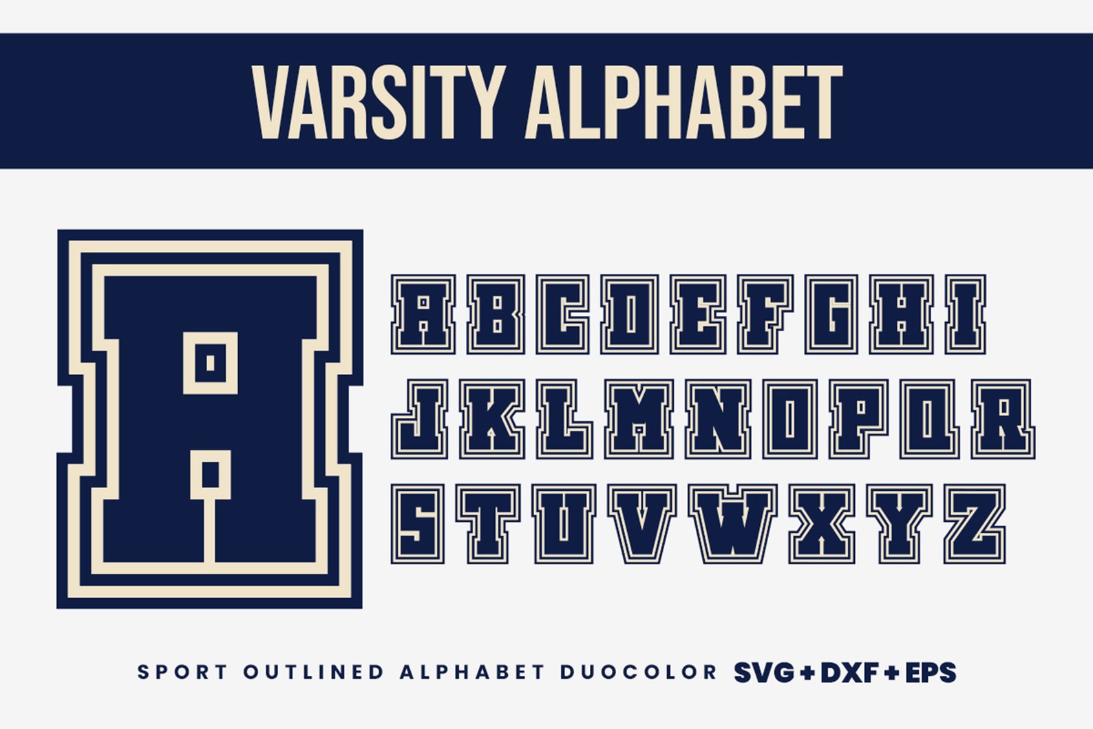 Modern Varsity Font SVG, Varsity Letter Font, Varsity Fonts, Varsity ...
