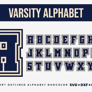 Modern Varsity Font SVG, Varsity Letter Font, Varsity Fonts, Varsity ...
