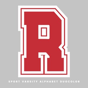 Modern Varsity Font SVG, Varsity Fonts, Varsity Letters, Block Font ...
