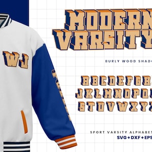 Modern Varsity Font SVG, Varsity, Font, Varsity Jacket, College Font ...