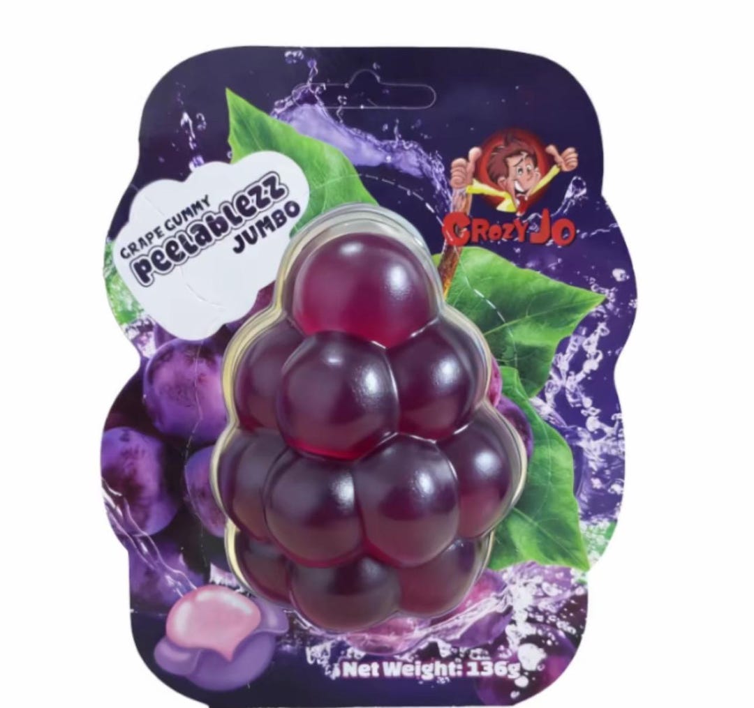 Viral Giant Peelable Sweets New Gummies - 136G Each - Pack of X5 Every ...