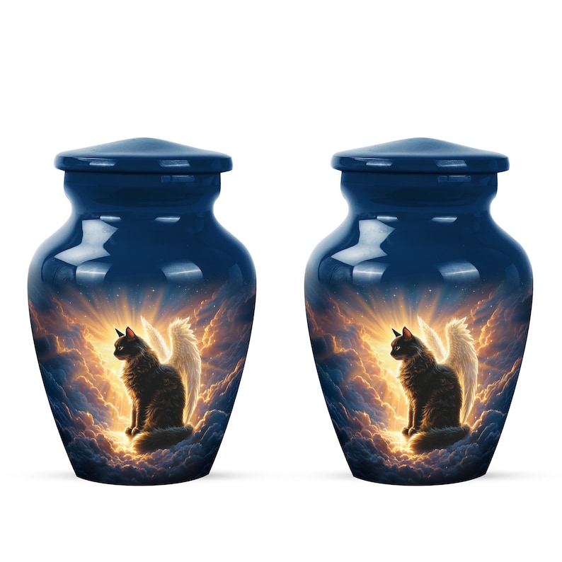 Personalized Cat Urn for Cremation - Pet Urn for Cat Ashes - Angel ...