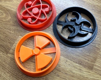 Atomic Nuclear Symbol Atom Nucleus Shaped Fondant Cookie Cutter and ...