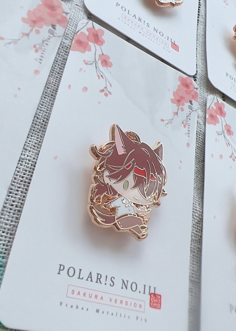 Vtuber Enamel Pin Sakura Version - Etsy