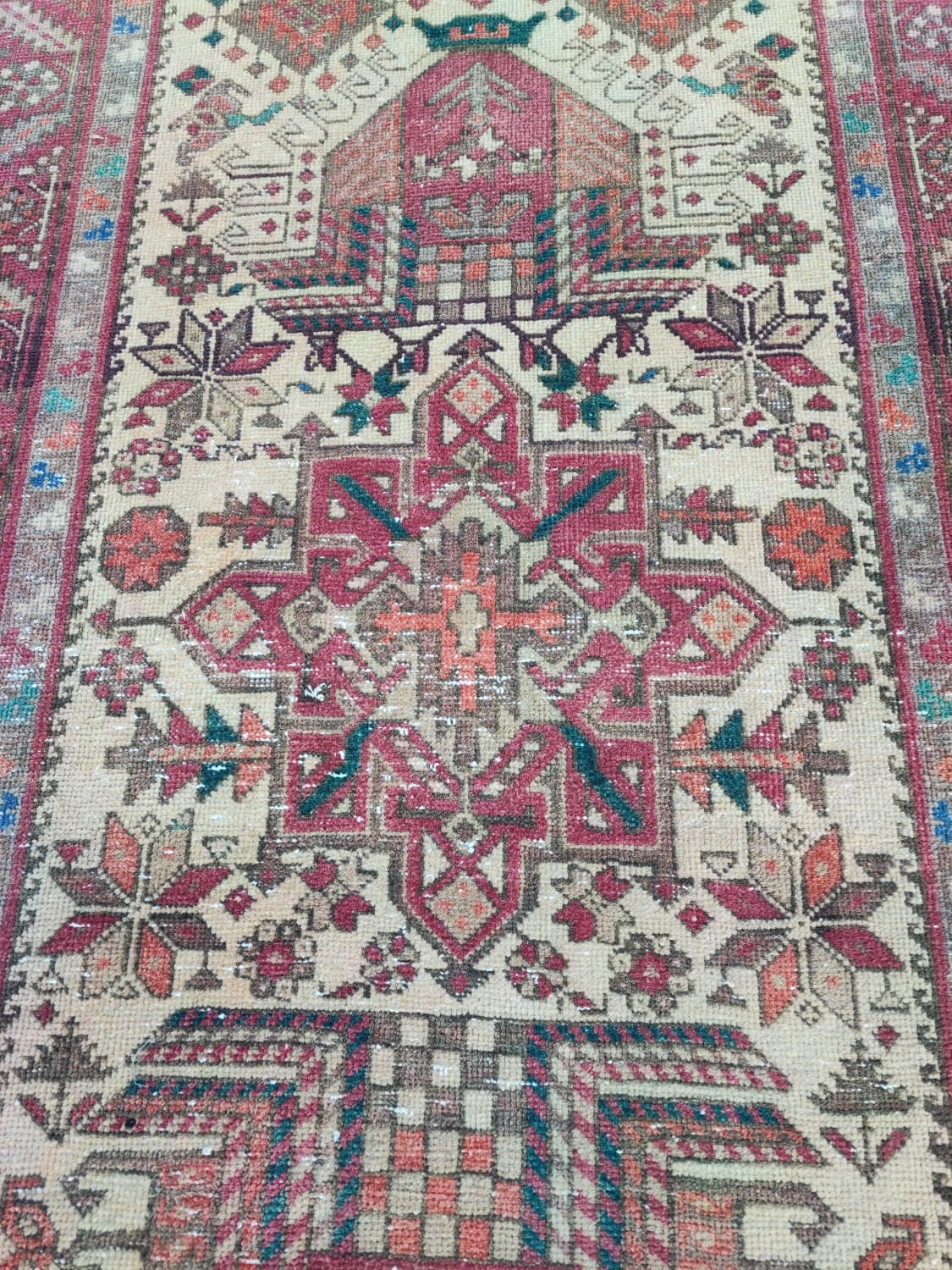 18' Extra White Long Runner Rug for Hall Rug Wool Stair Rug Runner 3x18 ...