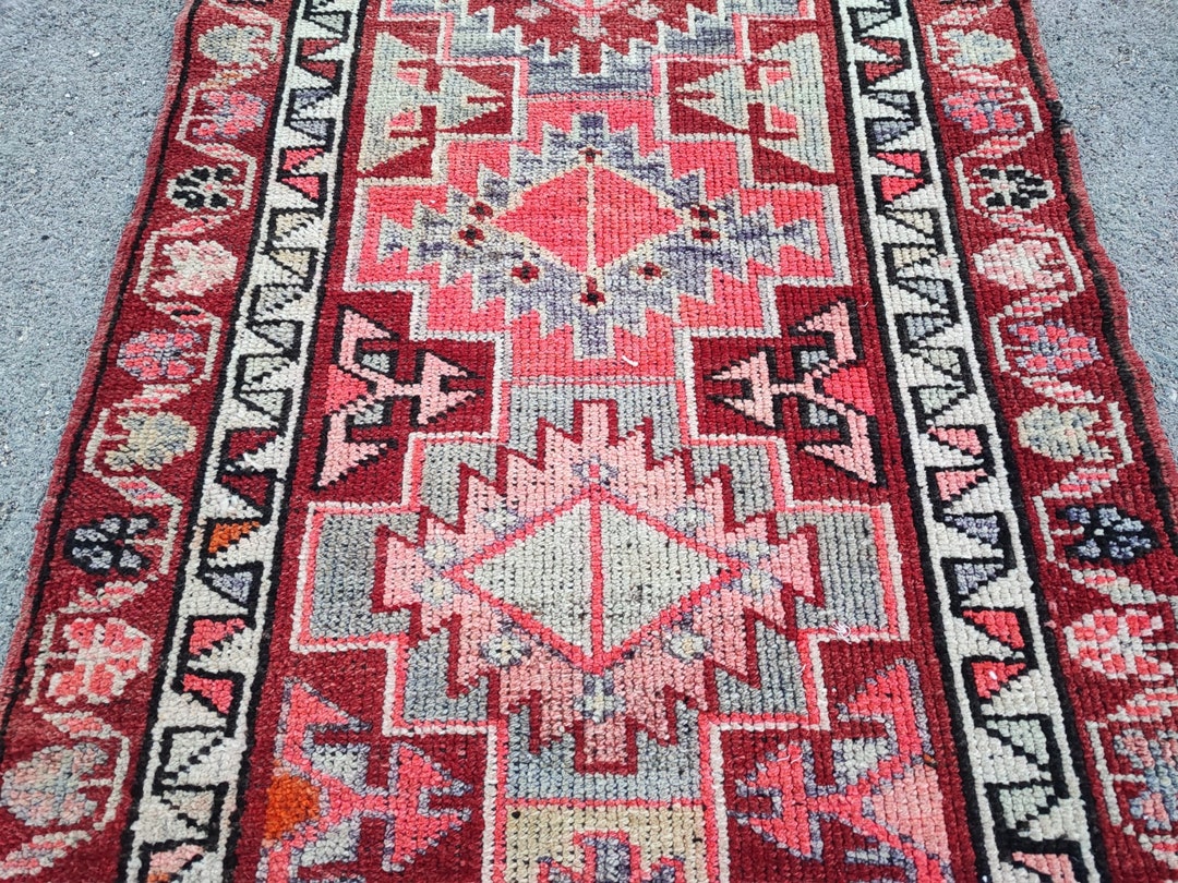 12' Foot Long Wool Runner Rugs Extralong Rug Hallway Rugs Vintage ...