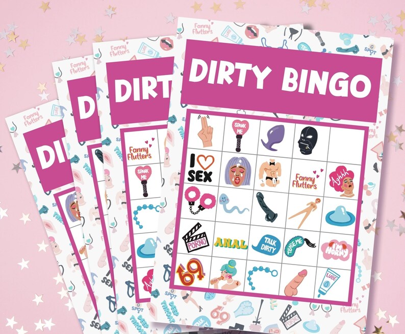 Dirty Bachelorette Party Bingo Rude Hen Party Game Fun Adult Bingo ...