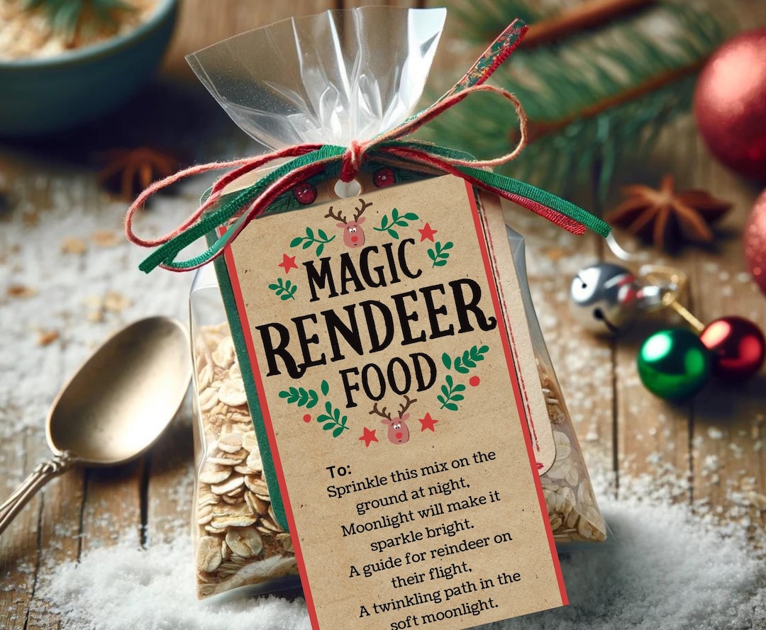 Printable Reindeer Food Labels - Personalized Christmas Magic Dust Tags ...