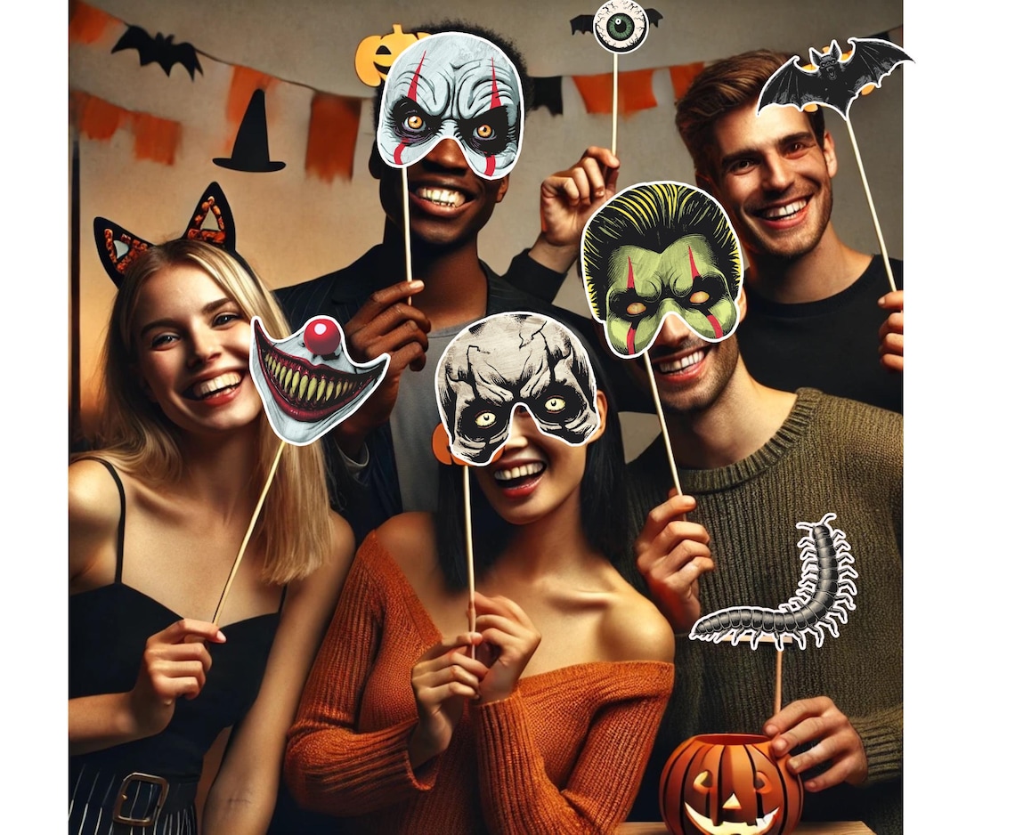 Scary Halloween Photo Booth Props | Spooky Halloween Party Decorations ...