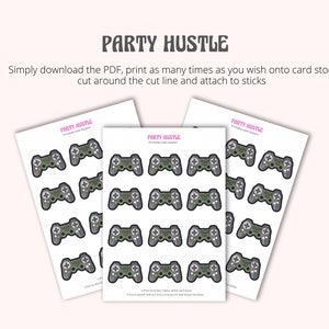 Printable Boys Gaming Cupcake Toppers Video Game Controller Cake Topper ...