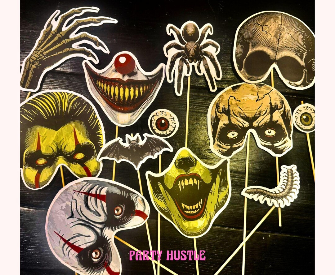 Scary Halloween Photo Booth Props | Spooky Halloween Party Decorations ...