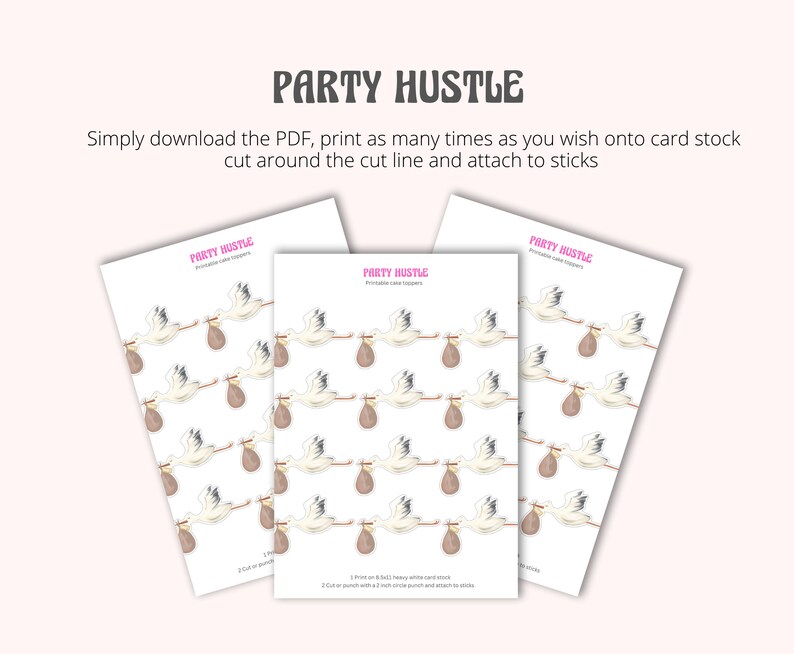 Printable Neutral Baby Shower Cupcakes Toppers Instant Download Baby ...