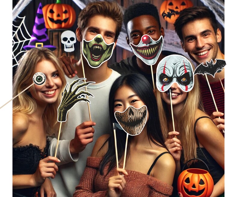 Scary Halloween Photo Booth Props | Spooky Halloween Party Decorations ...