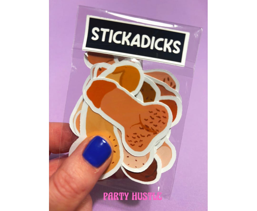 Stickadicks Bundle| 14 Fun Vinyl Penis Stickers | Playful Adult Novelty ...