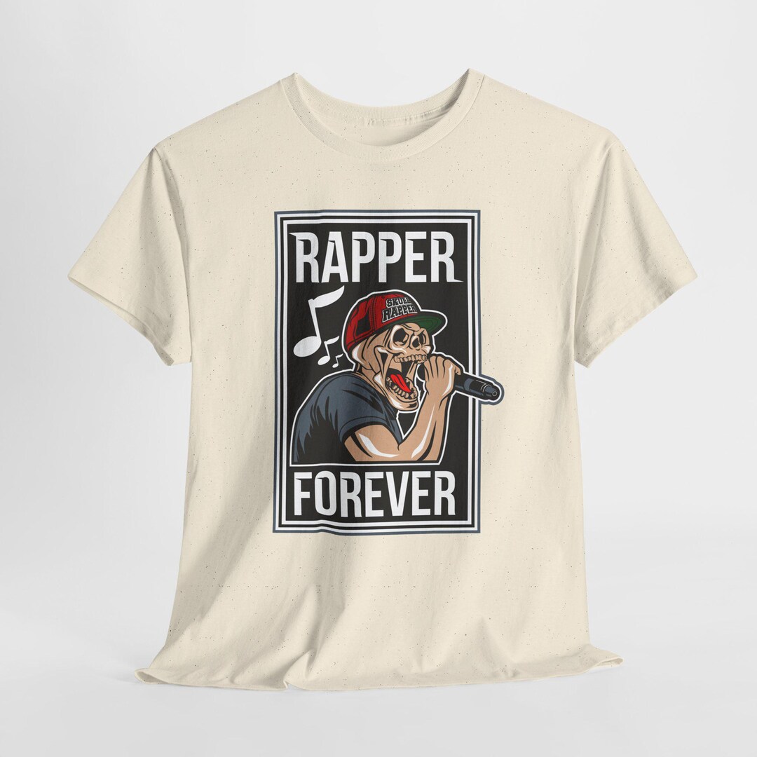 GANDAR® Rapper Forever Graphic Tee | Skull Mic Illustration - Etsy