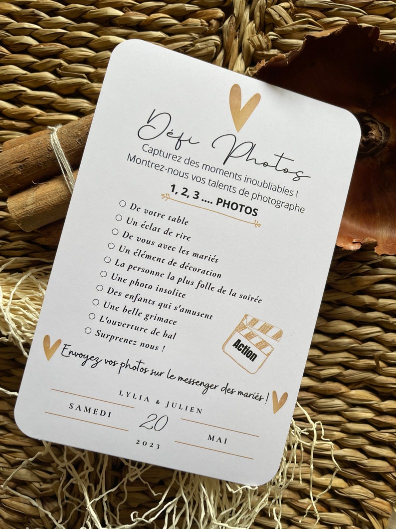 Défi photos Jeu de table mariage Jeu de table défi photos Animation de ... Défi photos Jeu de table mariage Jeu de table défi photos Animation de ...