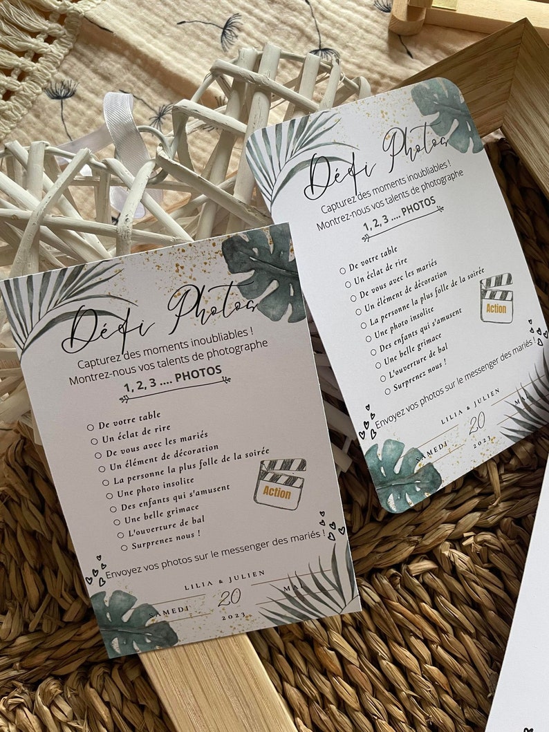 Défi photos Jeu de table mariage Jeu de table défi photos Animation de ... Défi photos Jeu de table mariage Jeu de table défi photos Animation de ...