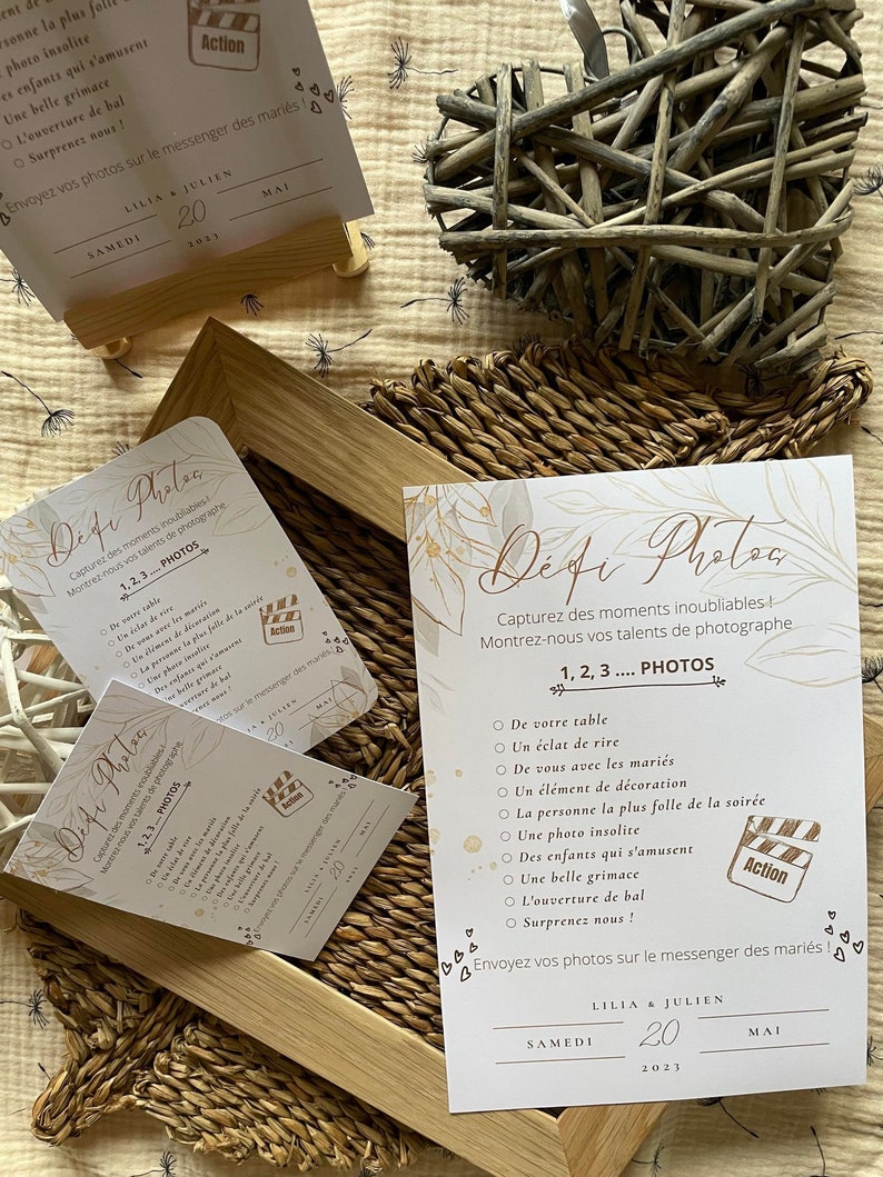 Défi photos Jeu de table mariage Jeu de table défi photos Animation de ... Défi photos Jeu de table mariage Jeu de table défi photos Animation de ...