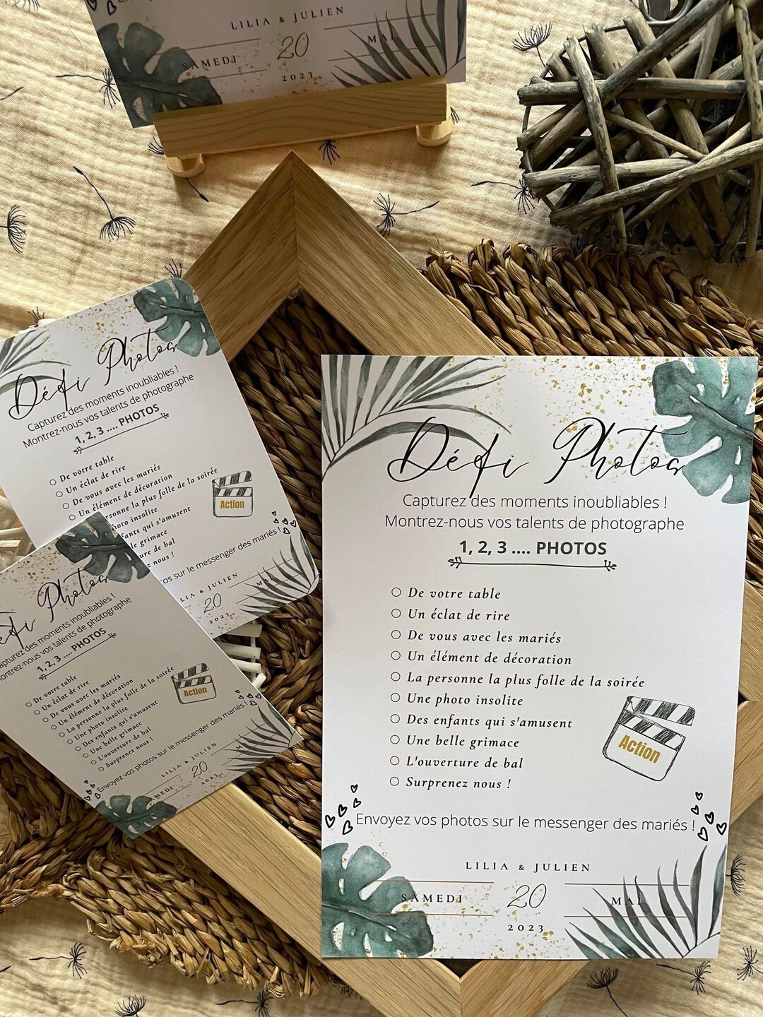 Photo Challenge Wedding Table Game Photo Challenge Table - Etsy