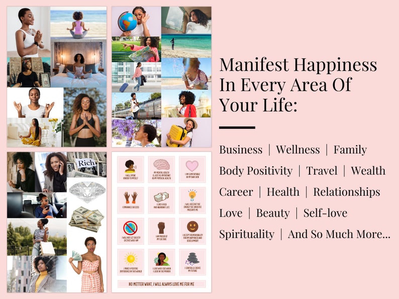 Vision Board Printables for Black Women 300 Inspiring - Etsy