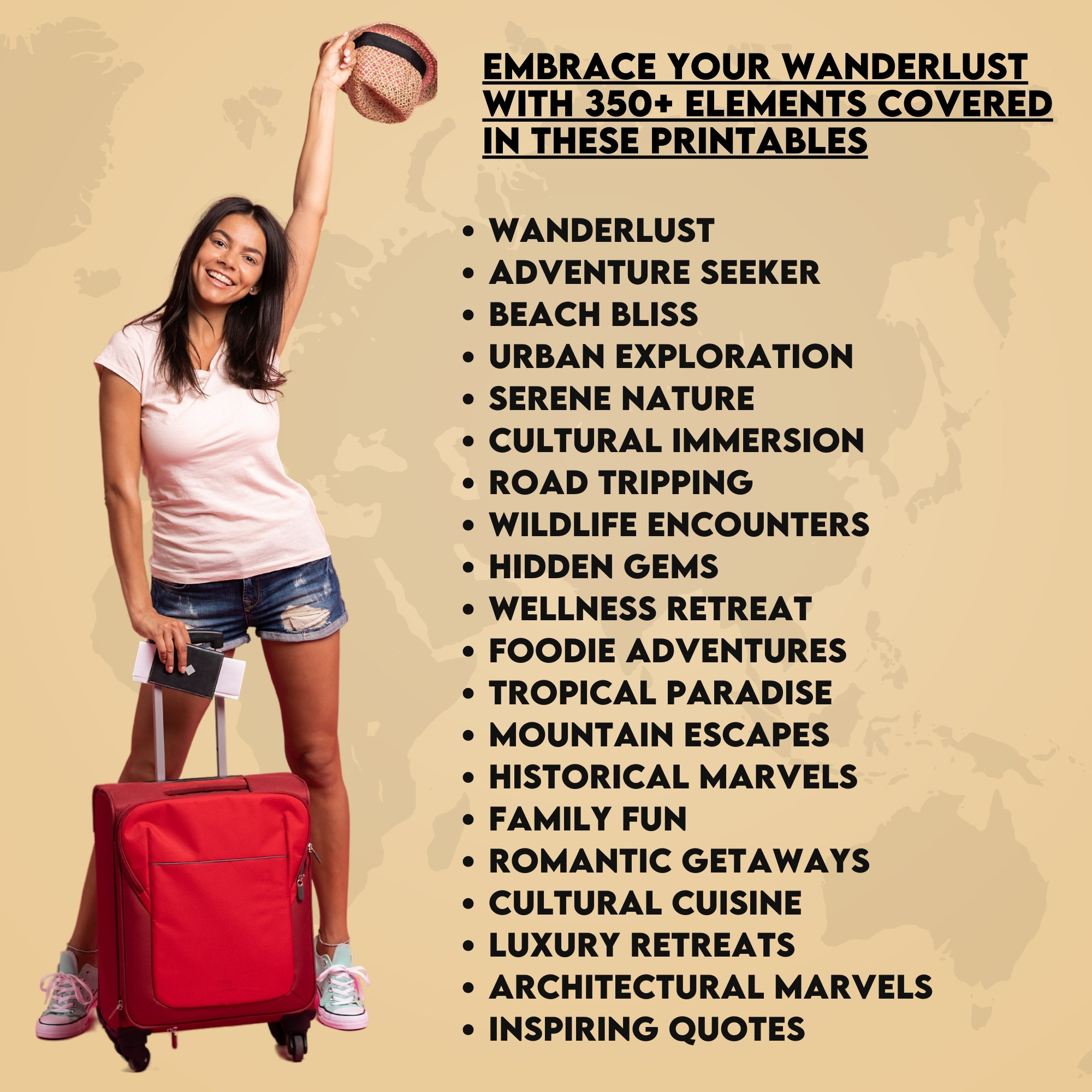 Travel Vision Board Printables Explore the World With an Enchanting ...