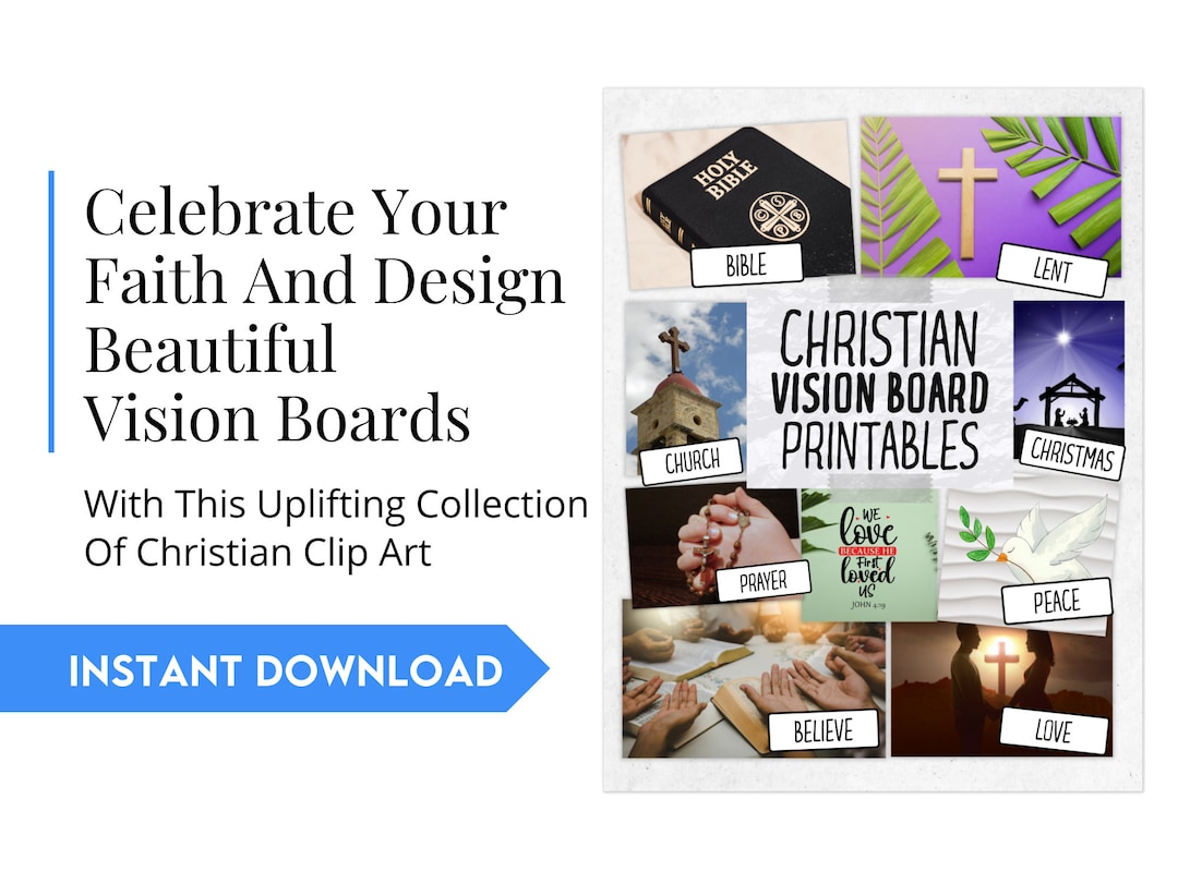 Christian Vision Board Printables 120 Beautiful Images - Etsy