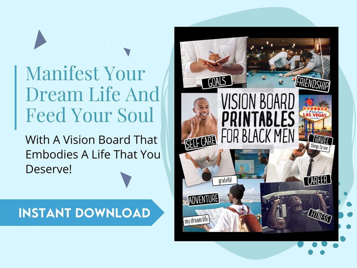 Vision Board Printables for Black Men 300 Inspiring - Etsy