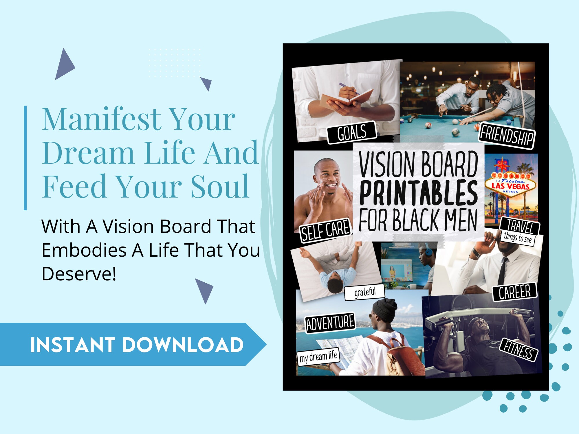 Vision Board Printables for Black Men 300 Inspiring - Etsy