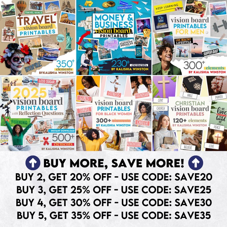 Vision Board Printables for Teen Boys - 250+ Inspiring Images, Positive ...